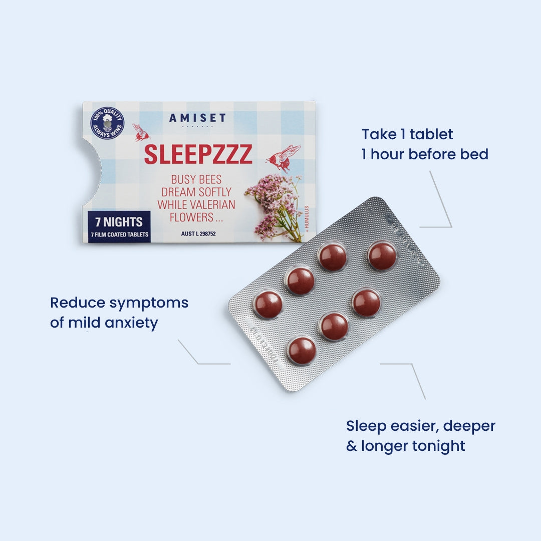 SLEEPZZZ 7 NIGHTS® 2 Pack: Tablets for mild anxiety relief to sleep